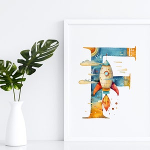 Watercolor Rockets Alphabet Clipart, Pink Letters Png, Transparent ...