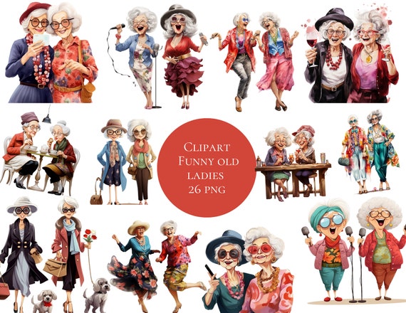 Crazy Lady Clipart
