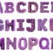 Purple Fluffy Alphabet, Transparent Background, High Quality, Clipart ...