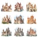 29 Medieval Castles Watercolor Clipart, Medieval Clipart, PNG ...