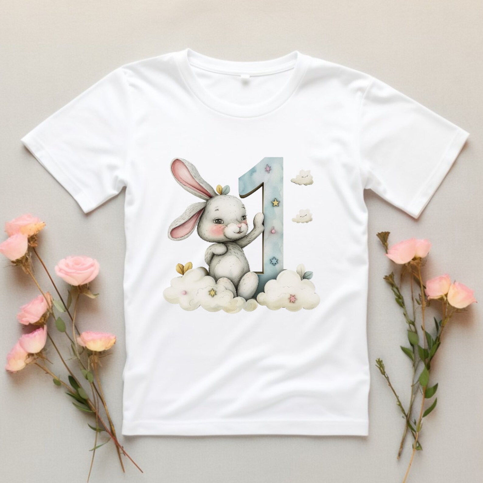 Watercolor Rabbit Numbers Clipart, PNG Individual Images on Transparent ...