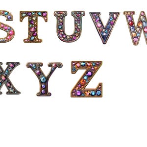 Gemstone Alphabet Clipart - Luxury Crystal Letters Png, Instant ...