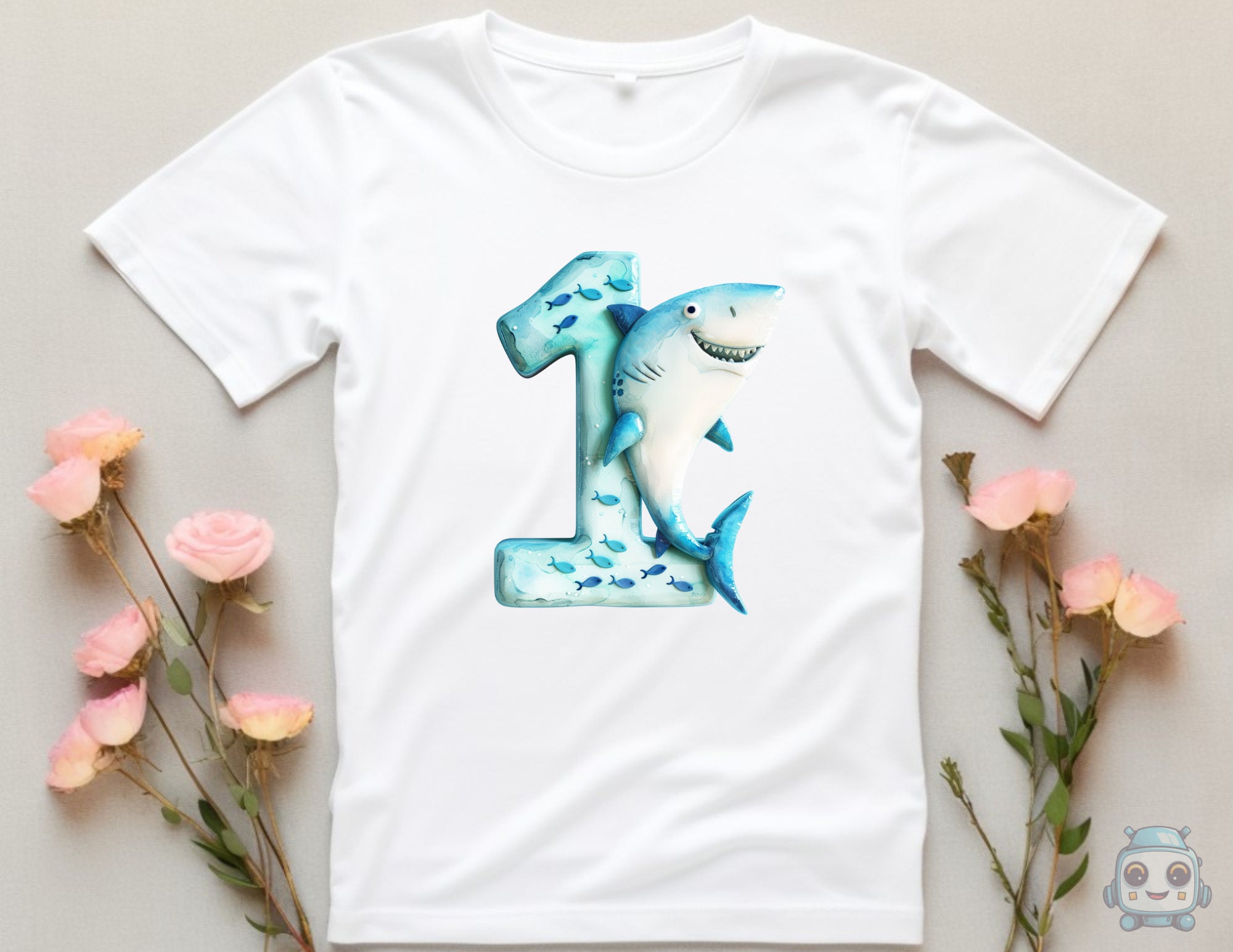 Watercolor Cute Shark Numbers Clipart, Shark Clipart, PNG Individual ...