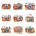 32 Retro Cameras Watercolor Clipart, Photography Clipart, PNG ...