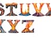 Watercolor Volcano Alphabet Clipart, PNG Individual Images on ...