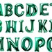 Green Foil Alphabet, Transparent Background, High Quality, Clipart ...