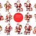 23 Jolly Santas Watercolor Clipart, Christmas Clipart, Santa Claus ...