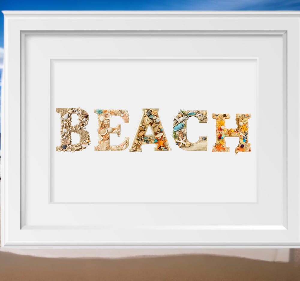 Beach Alphabet Clipart Beach Alphabet Transparent - Etsy