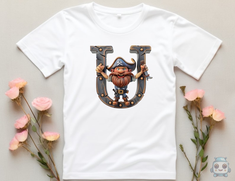 Watercolor Pirate Alphabet Clipart, PNG Digital Files on Transparent ...