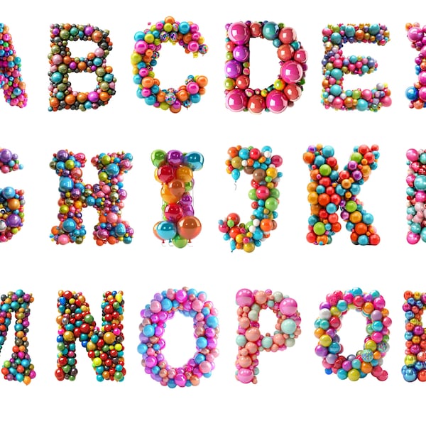 Alphabet Balloons - Etsy