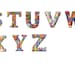 Quilt Patchwork Alphabet Clipart - Colorful Fabric Pattern Letters PNG ...