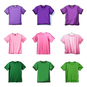 T-shirts Clipart, PNG Digital Files on Transparent Background ...