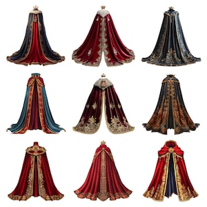 Royal Cape Clipart, Regal Clipart, PNG Individual Images on Transparent ...