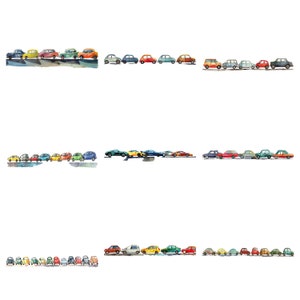20 Car Borders Watercolor Clipart, Border Clipart, PNG Individual ...