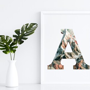 Watercolor Mountain Alphabet Clipart, PNG Individual Images on ...