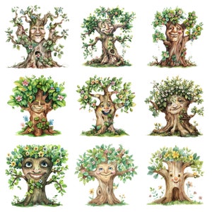 31 Whimsical Trees Clipart, Whimsical Clipart, PNG Individual Images on ...