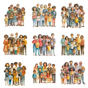 23 Family Portraits Watercolor Clipart, Berries Clipart, PNG Individual ...