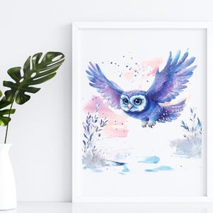 17 Pastel Owls Watercolor Clipart, Animals Clipart, PNG Individual ...
