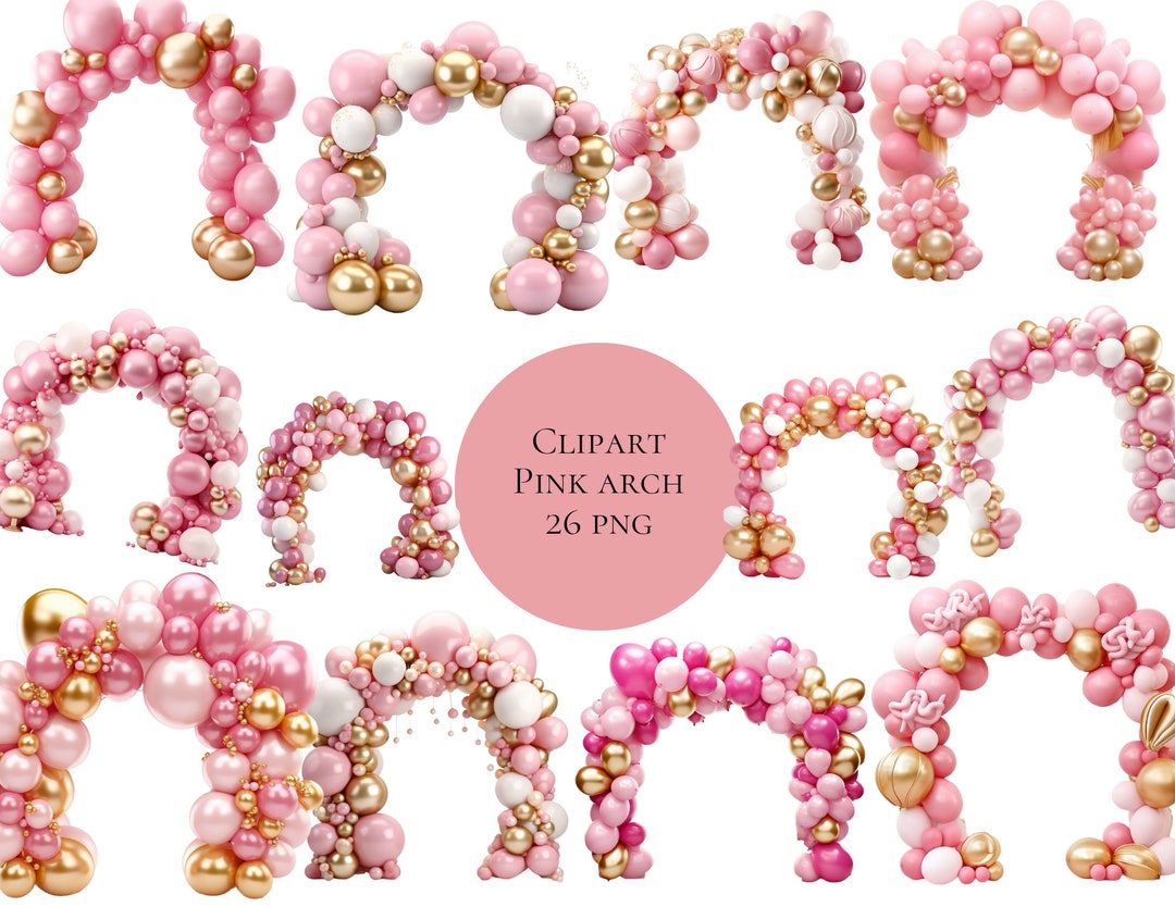 Clipart Pink Arch, Gold Arch, Pink and Gold Arch, Download for ...