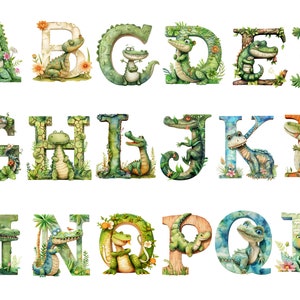 Crocodile Alphabet, Letters Png, Alphabet Png, Instant Download for ...