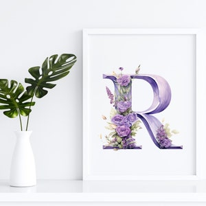 Lavender Alphabet, Letters Png, Alphabet Png, Instant Download for ...