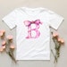 Watercolor Pink Bow Alphabet, Bow Letter Instant Download for ...