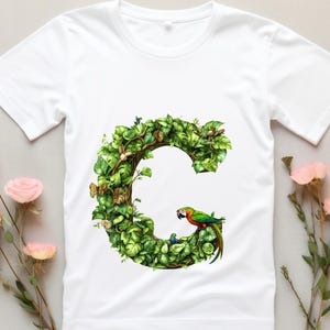 Tropical Jungle Alphabet Clipart - Parrot and Foliage Letters PNG ...