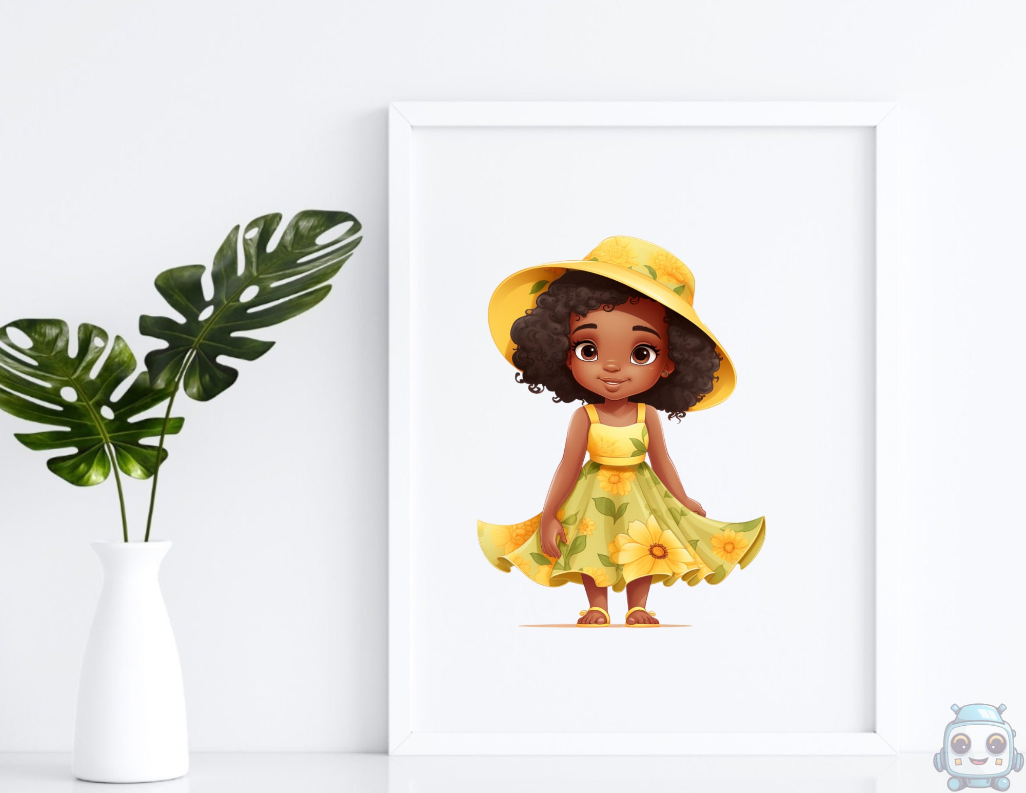 49 Cute Little Black Girls Clipart, Summer Vibes, PNG Individual Images ...