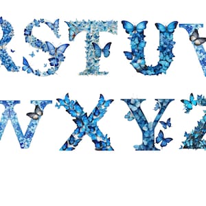 Butterflies Alphabet, Butterflies Letter Instant Download for ...