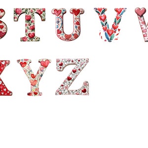 Valentines Alphabet, Letters Png, Alphabet Png, Instant Download for ...