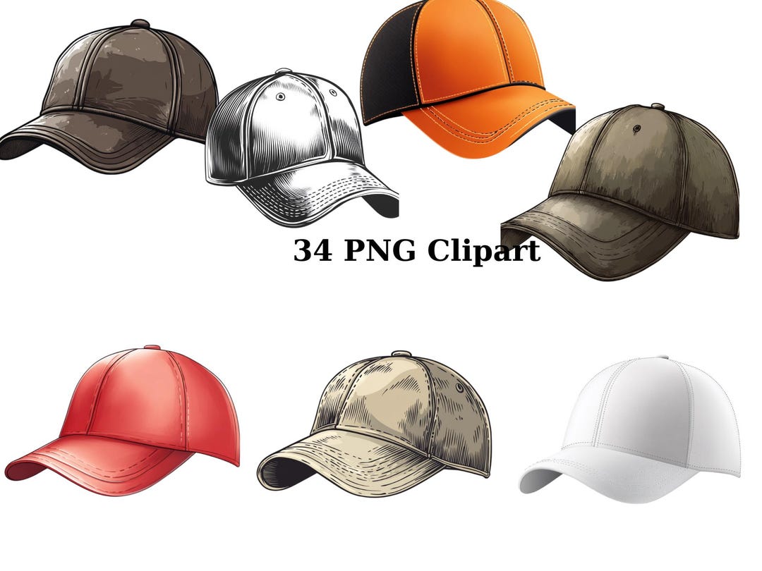 34 Baseball Caps Clipart, Items Clipart, PNG Individual Images on ...