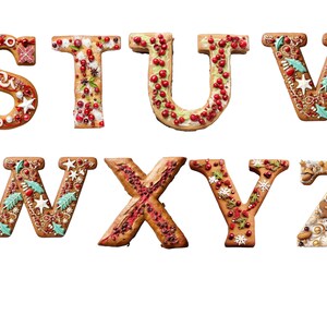 Cookies Christmas Alphabet Clipart , Marble Alphabet, Transparent ...
