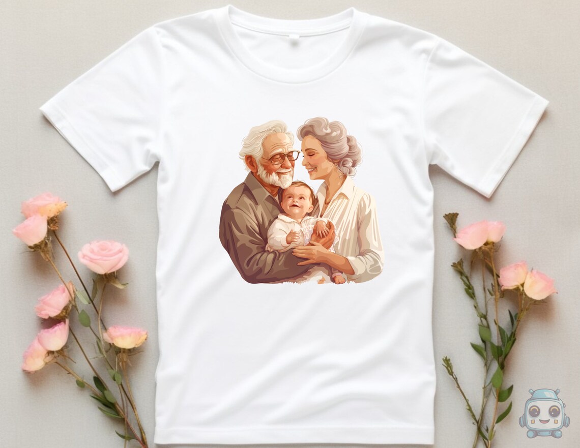 35 Grandparents' Baby Clipart, PNG Digital Files on Transparent ...