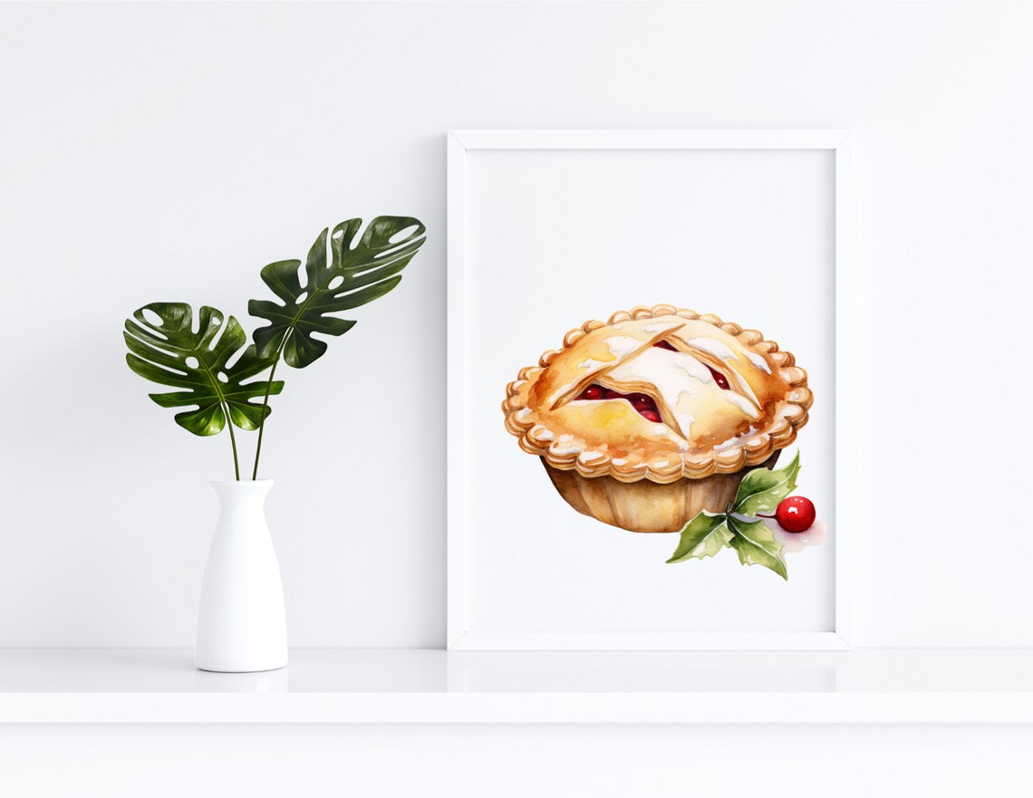 Watercolor Pies Clipart, PNG Individual Images on Transparent ...