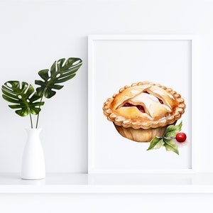 Watercolor Pies Clipart, PNG Individual Images on Transparent ...