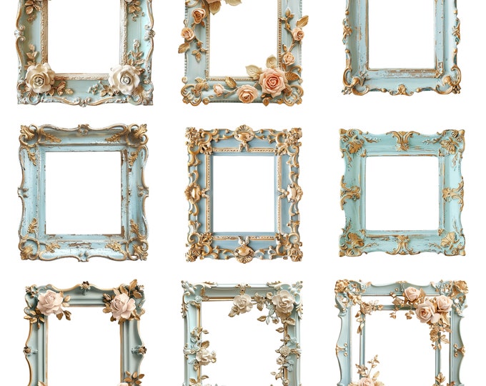 Vintage Picture Frames Clipart Graphics | Antique Picture Frames for ...