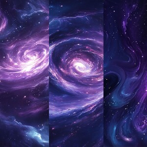 Galaxy Digital Paper – 18 Cosmic Backgrounds With Stars, Nebulas and ...