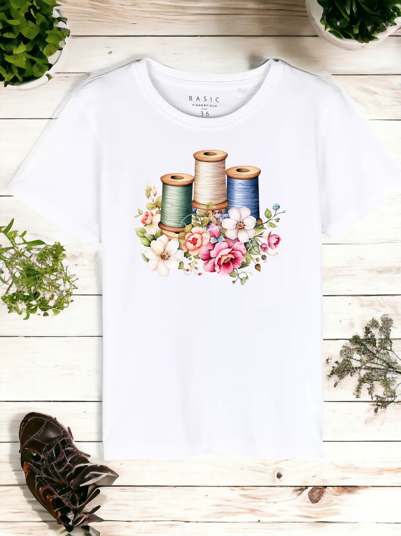 Watercolor Spool of Thread Clipart, PNG Individual Images on ...