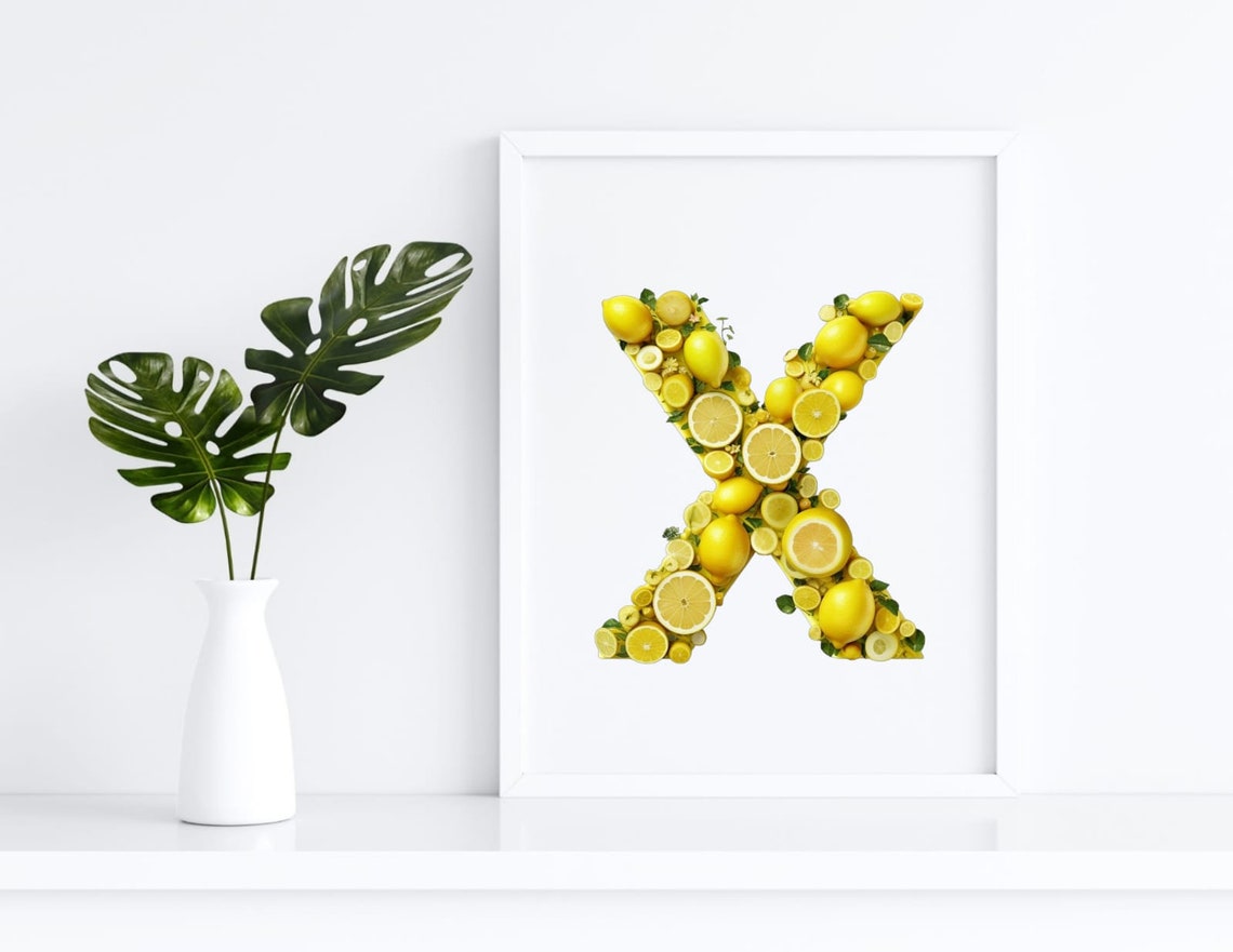 Lemon Alphabet, Letters Png, Alphabet Png, Instant Download for ...