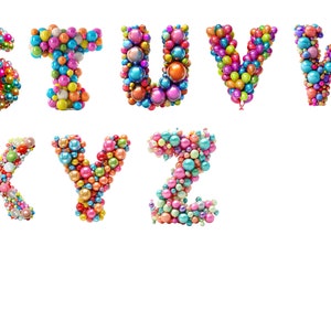 Balloons Alphabet Clipart, Balloons Letters, Transparent Background ...