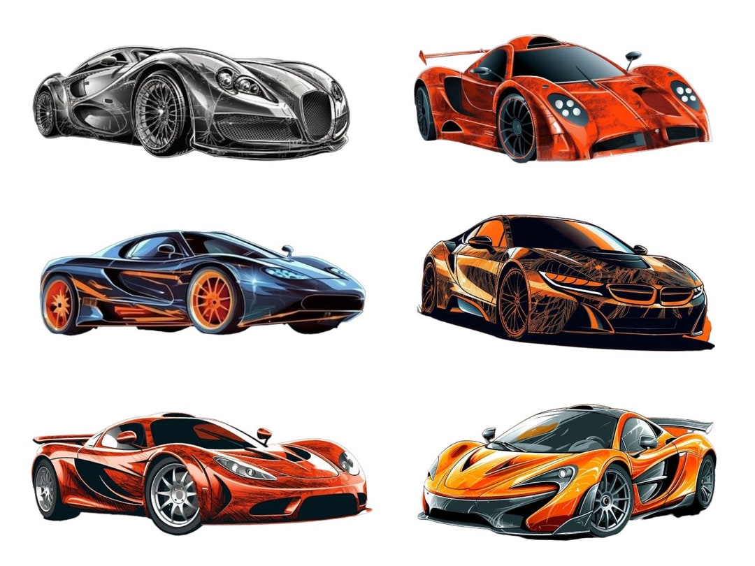 Watercolor Fast Cars Clipart, PNG Digital Images, Transparent ...