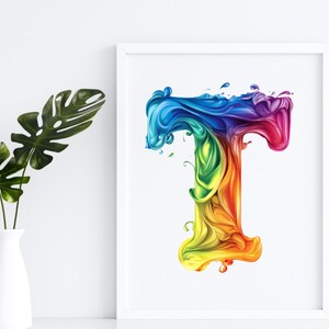 Rainbow Swirl Alphabet Clipart Colorful Letters Set PNG for Bright ...
