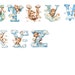 Watercolor Monkey Alphabet, Letters Png, Alphabet Png, Instant Download ...