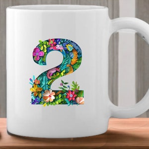 Exotic Flowers Numberst Watercolor, Exotic Numbers, Transparent ...