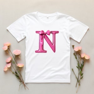 Pink Bow Alphabet, Bow Letter Instant Download for Commercial Use, High ...