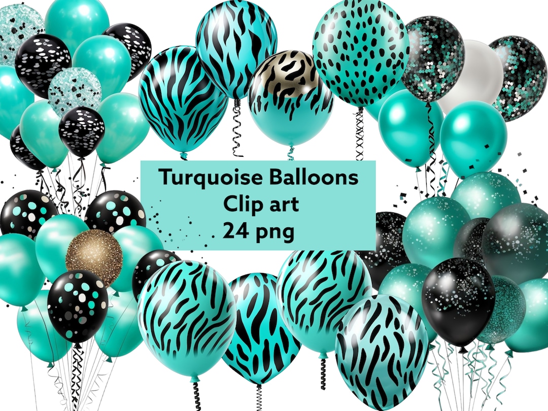 Turquoise Balloons , Transparent Background, High Quality, Clipart ...