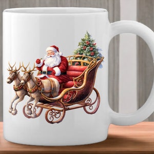Clipart Santa's Sleigh , Christmas Png, Instant Download for Commercial ...
