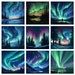 Northern Lights Clipart, PNG Individual Images on Transparent ...