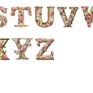 Rose Musical Notes Alphabet, Letters Png, Alphabet Png, Instant ...