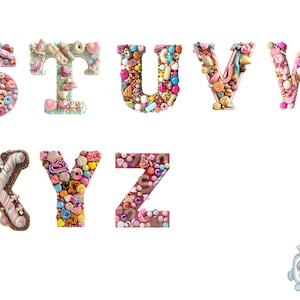Candy Alphabet Clipart, Candy Letters, Transparent Background, High ...